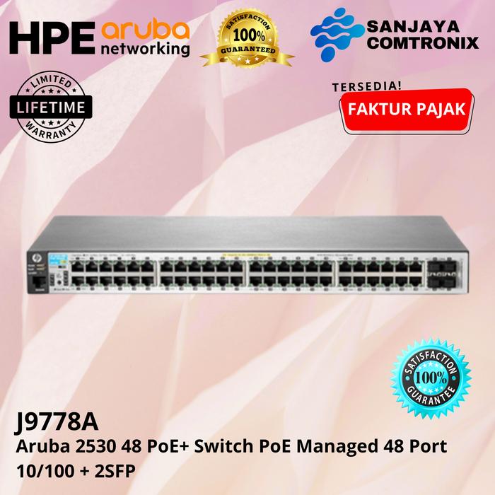 Jual HPE ARUBA 2530 48 PoE+ J9778A Switch PoE Managed 48 Port 10/100 + 2SFP - Jakarta Pusat ...