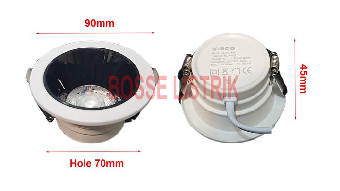 Jual Downlight Rumah Lampu Spotlight LED Tanam 7W 220V - HITAM, PUTIH ...