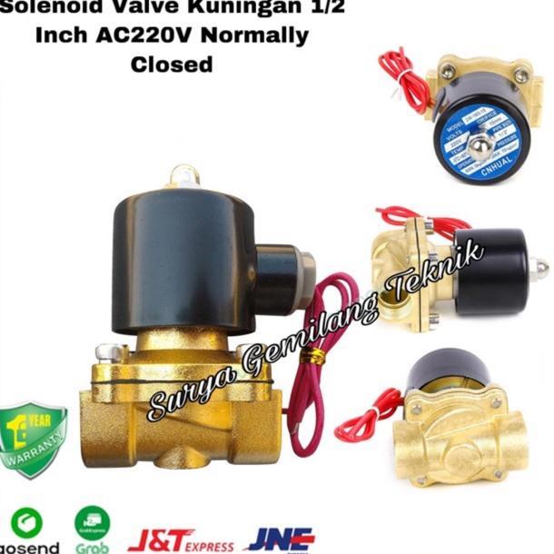 Jual Solenoid Valve Kuningan 1/2 Inch AC220V Normally Closed - Jakarta Selatan - SENJAWA ID ...