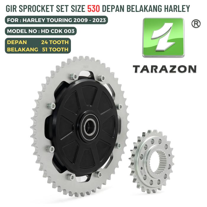 Jual GIR SPROCKET SET SIZE 530 DEPAN BELAKANG HARLEY TOURING HD CDK 003 ...