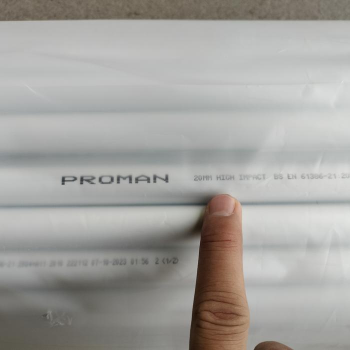 Jual Pipa PVC Conduit PROMAN 20mm 2.2meter 3/4" listrik 1 pak isi 50 ...