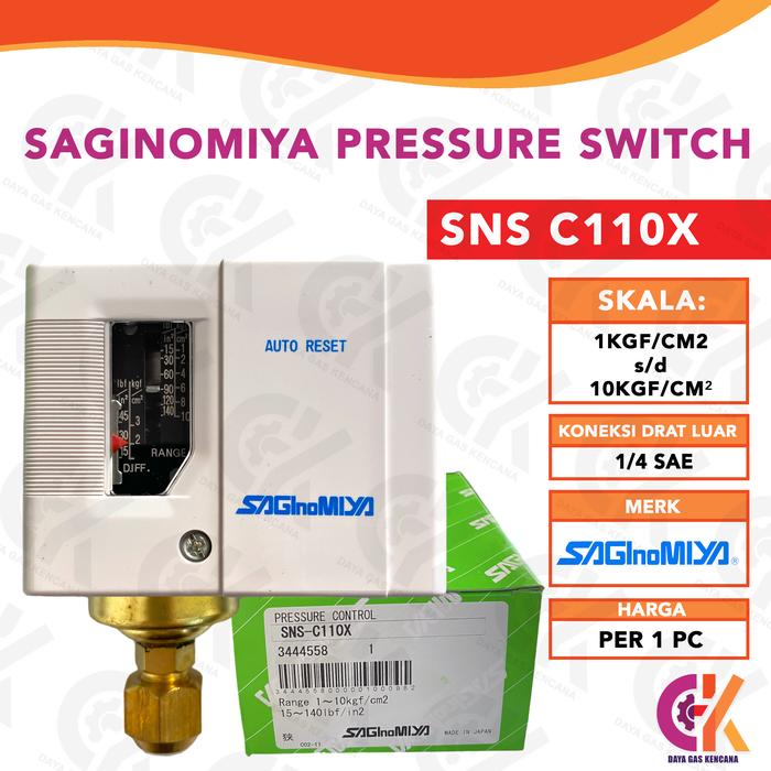 Jual Saginomiya Pressure Switch Control SNS C110X - 10 Bar - Jakarta ...
