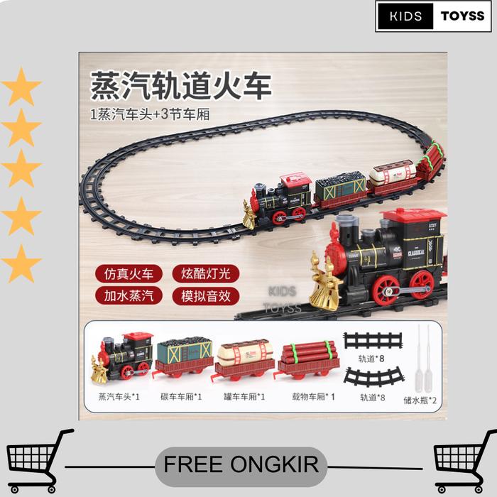 Jual Mainan Anak Kereta Api Rail King 14 Pcs Classical Kereta Uap ...