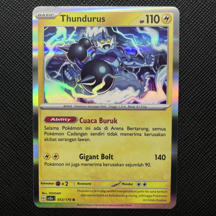 Jual Thundurus foil sv3s kilau hitam kartu pokemon indonesia TCG card - Kota Tangerang ...