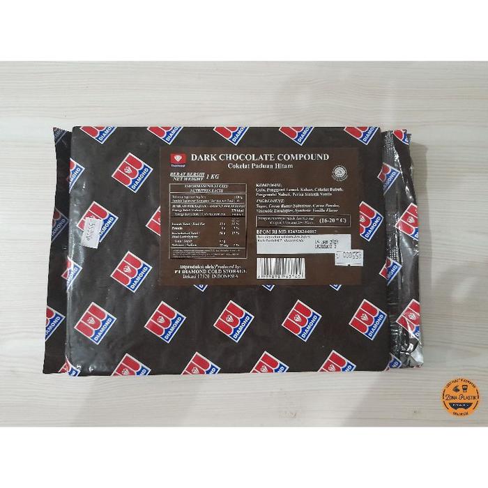 Jual Diamond Dark Chocolate Compound / Coklat Batang Diamond Dark- 1kg ...