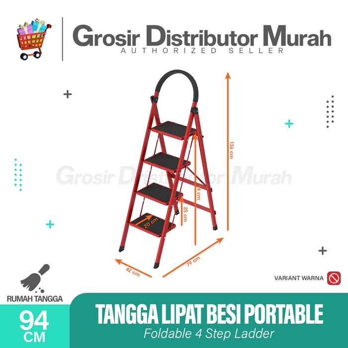 Jual TANGGA LIPAT BESI - 4 STEP/TANGGA PORTABLE / TANGGA LIPAT ...
