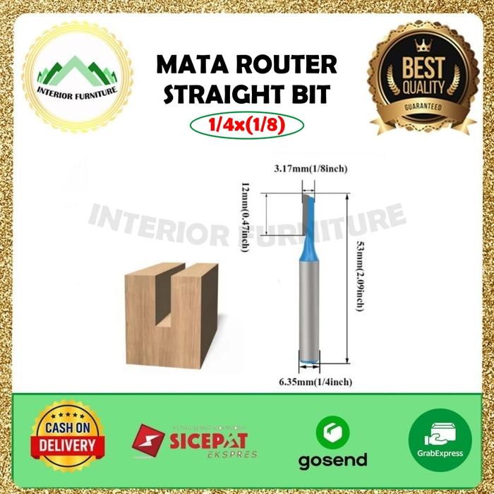 Jual Mata Router HPL Trimmer Profil Kayu Straight Bit HPL Kayu Potong ...