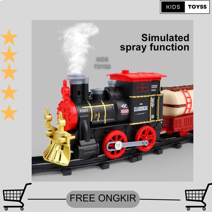 Jual Mainan Anak Kereta Api Rail King 14 Pcs Classical Kereta Uap ...