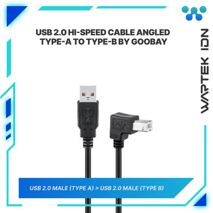 Promo USB 2.0 Hi-Speed Cable Angled Type-A To Type-B By Goobay - Kota ...