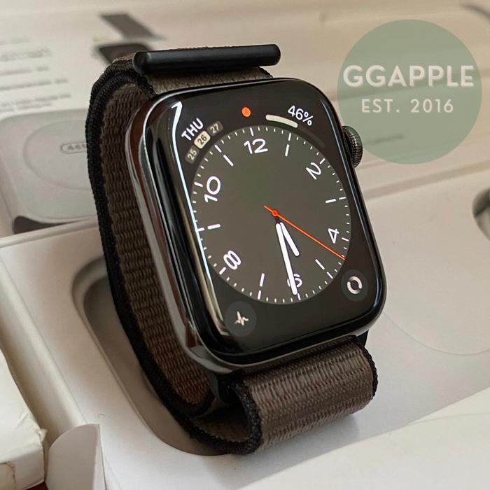 Jual Apple Watch Series 6 44mm Graphite Stainless Fullset Original ...