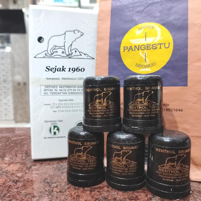 Jual Balsem Obat Gosok Menthol Beruang 20gr / Balsam Mentol Cap Bruang ...