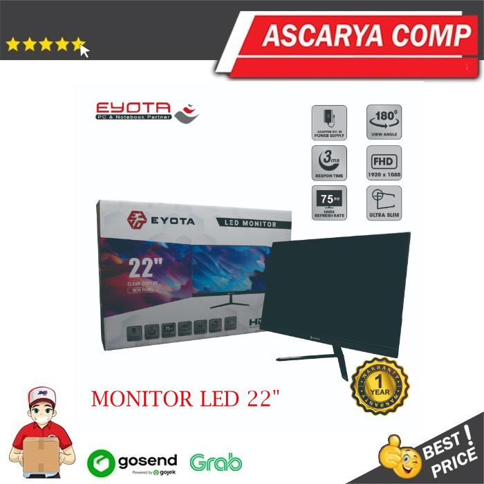 Jual Eyota Monitor LED 22 Inch VGA & HDMI New Panel Garansi Terjamin ...
