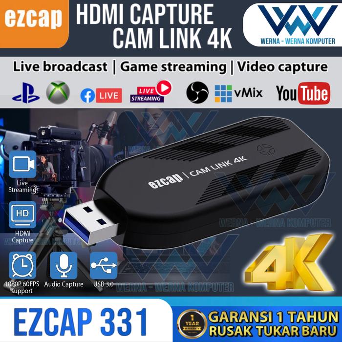 Promo EZCAP 331 CAMERA CAM LINK 4K HDMI USB 3.0 VIDEO CAPTURE CARD ...