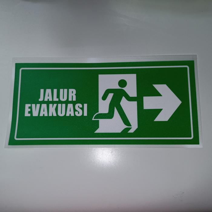 Jual STIKER LEGEND STICKER LAMPU EXIT , jalur evakuasi kanan - Kab ...
