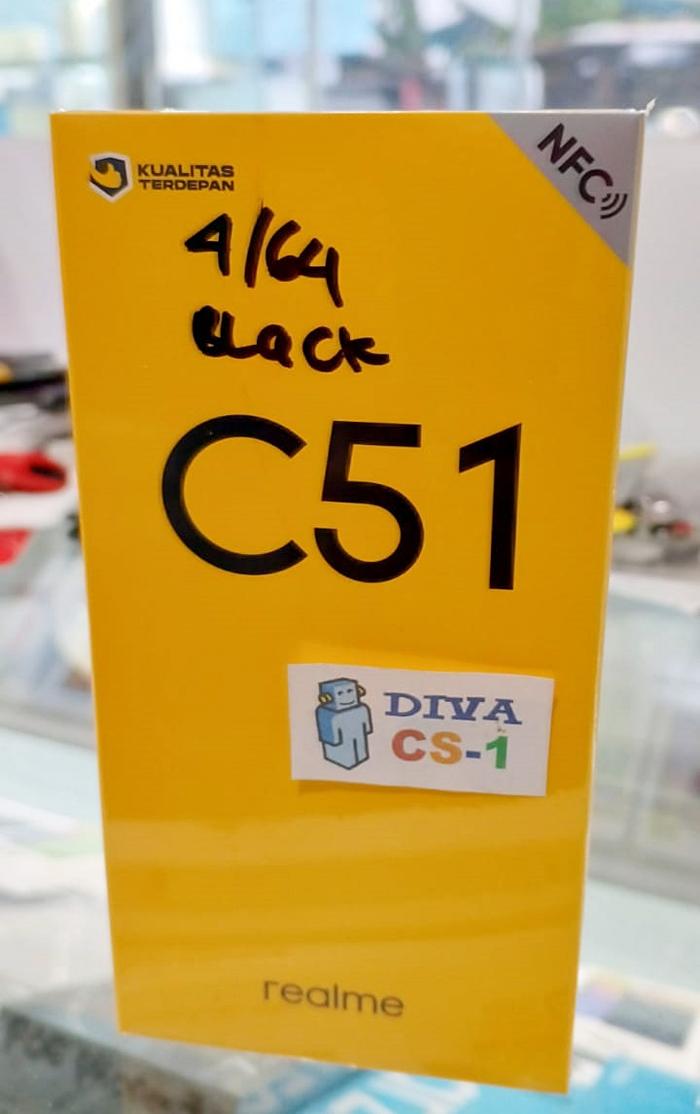 Jual Realme C51 NFC Ram 4Gb 64Gb UniSoc T612 DualCam 50Mp Fast Charging ...