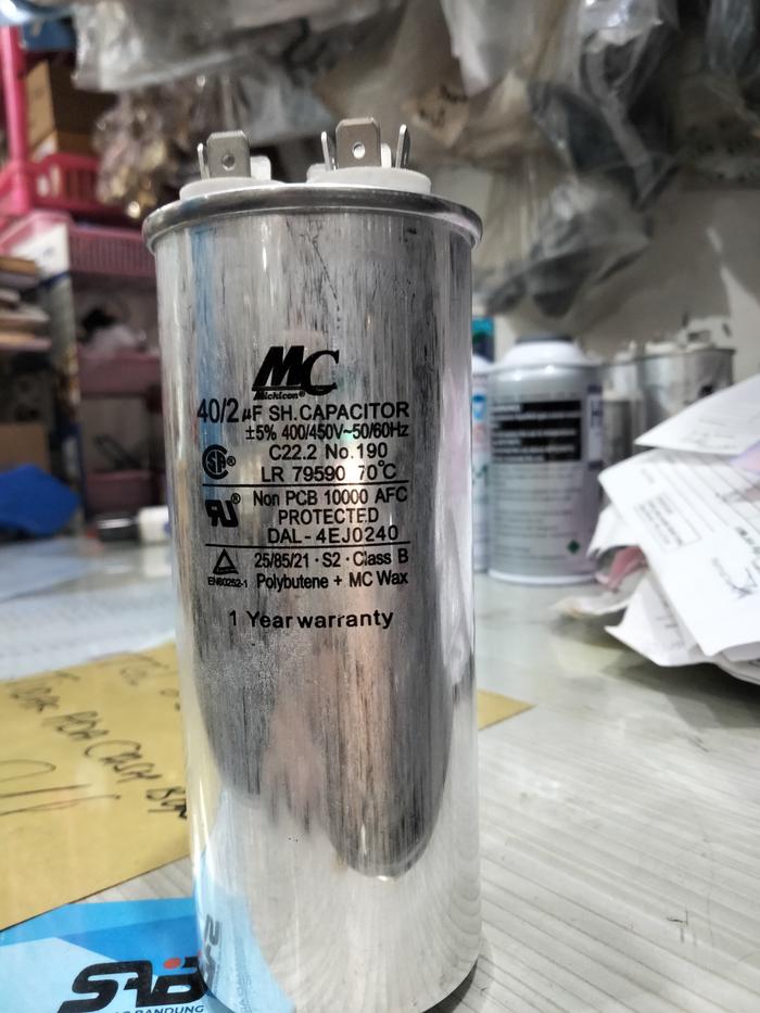 Jual CAPASITOR / KAPASITOR AC 3 Kaki 40/2 uf/Mikro Merk MC Original - Kota Tangerang Selatan ...