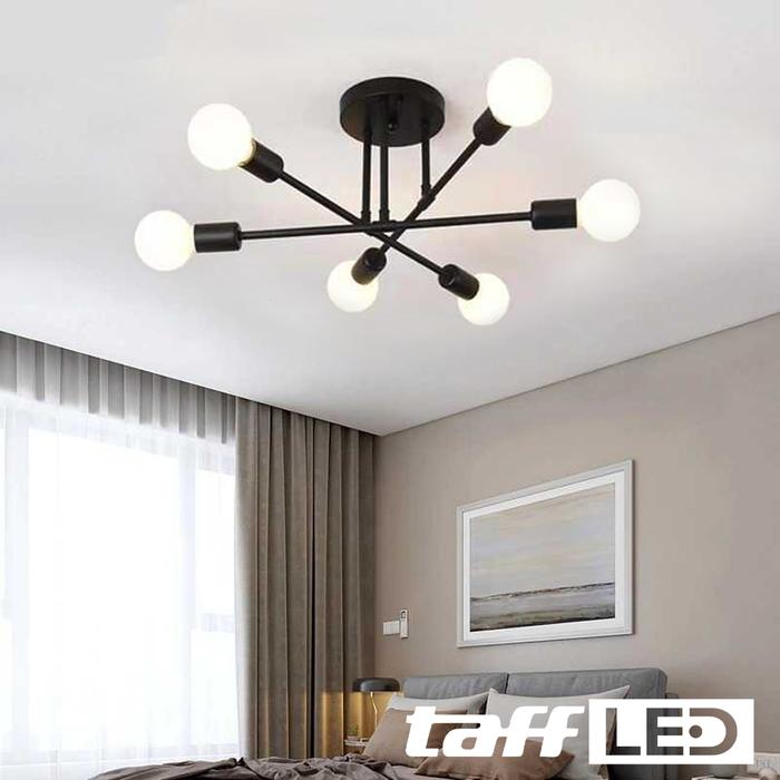 Jual Rangka Besi Lampu LED Plafon Soket E27 Modern Minimalist Ceiling ...