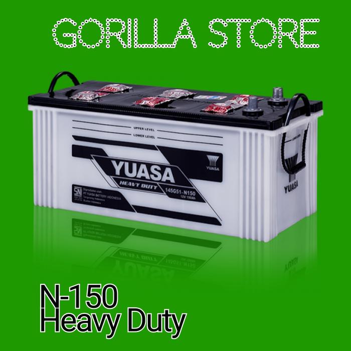 Jual Baterai Aki YUASA Heavy Duty N150 12V 150AH - Jakarta Pusat - GORILLA STORE ID | Tokopedia