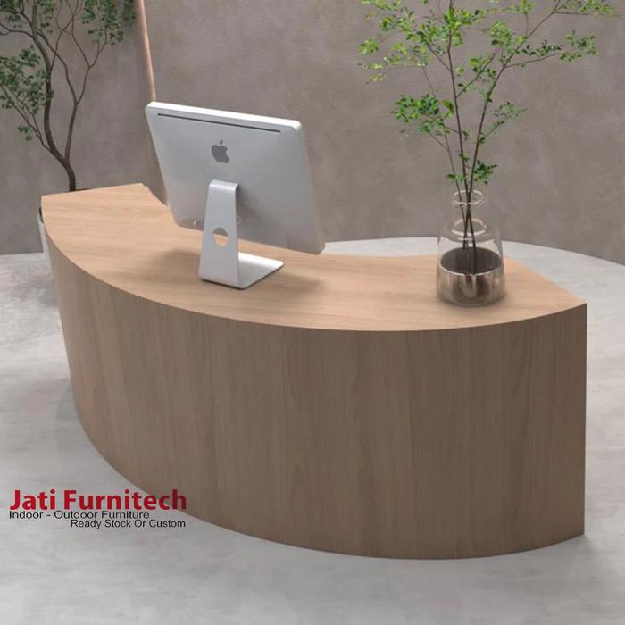 Jual receptionist desk oval - meja kasir hpl - Kab. Jepara - JATI ...