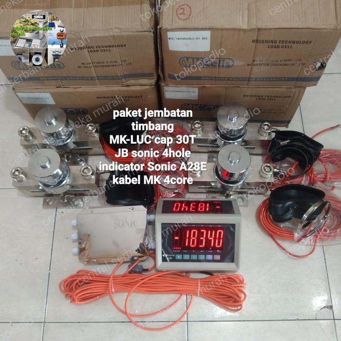 Jual paket jembatan timbang MK-LUC cap 30Ton +sonic A28E+Junction box+kabel - Jakarta Barat ...
