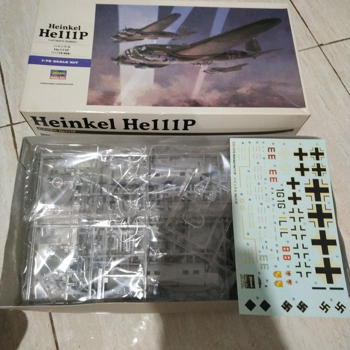 Jual pesawat heinkel He111p luftwaffe bomber 1/72 model kit hasegawa ...
