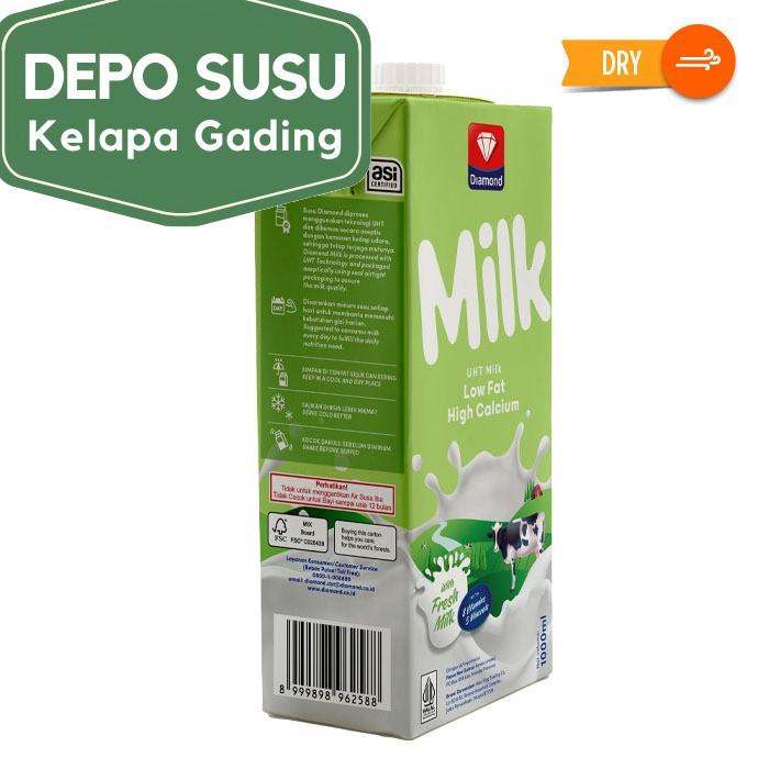 Jual Susu Diamond UHT 1L All Varian Mix rasa | Diamon Full Cream Coklat ...
