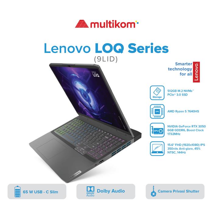 Promo Lenovo LOQ 9LID R5 7640HS 8GB 512SSD RTX3050 6GB FHD 144Hz W11 ...