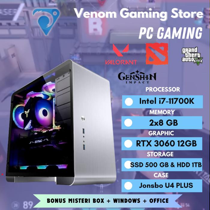Jual PC Gaming | Intel i7 11700K | RTX 3060 12GB | RAM 16GB | 500GB ...