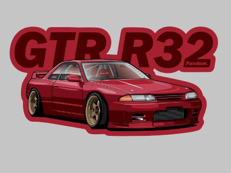 Promo Sticker Stiker Vinyl - JDM Series - GTR R32 - Kota Tangerang ...