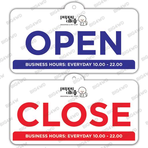 Buka Tutup Logo OPEN & CLOSED BUKA / TUTUP SIGN BOARD 170X240MM WITH