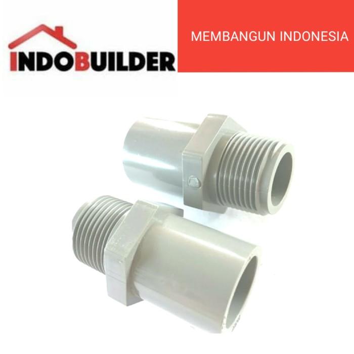 Jual VLOK SOK DRAT LUAR PVC 1 INCH X 1/2 INCH / REDUCER SOK DRAT LUAR ...