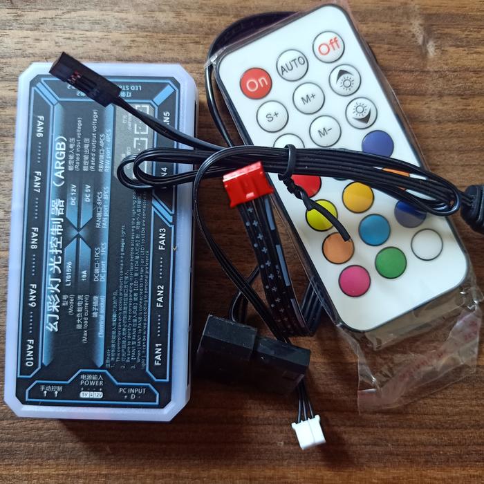 Jual ARGB Controller 6 Pin Fan Fantech Coolmoon DA Gaming Motherboard ...