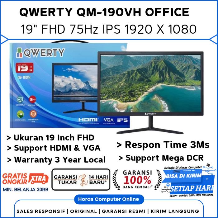 Jual Monitor Qwerty QM 185VH 19 inch LED HD+ HDMI VGA Bergaransi resmi ...