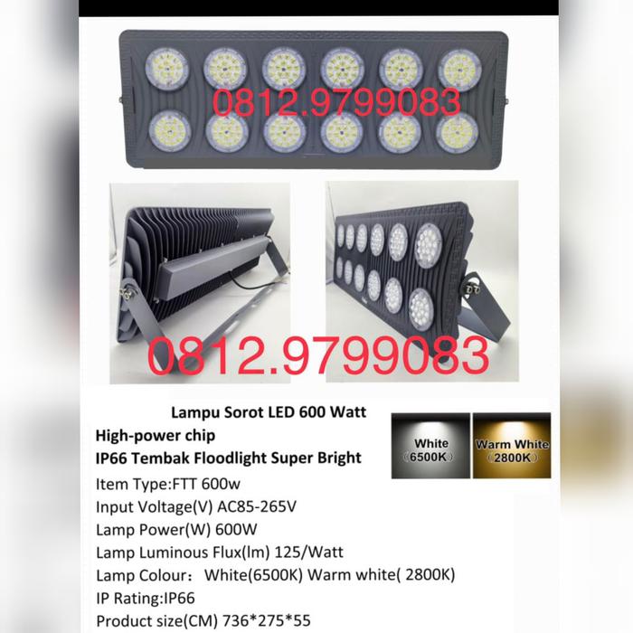 Jual lampu led sorot 600w 600 w tembak led outdoor - EVACO 600 WATT - Jakarta Pusat - PROLED ...