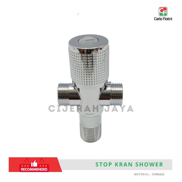 Jual STOP KRAN SHOWER STAINLESS STOPKRAN KLOSET KERAN T BLACK SINGLE ...