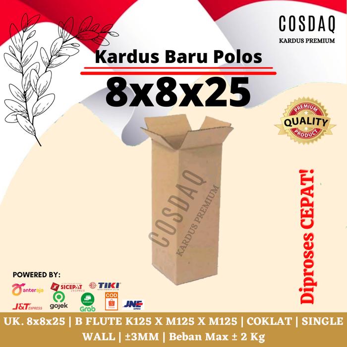 Jual KARDUS PACKING 8x8x25 DUS PACKING KARTON BOX BESAR BARU COKLAT ...