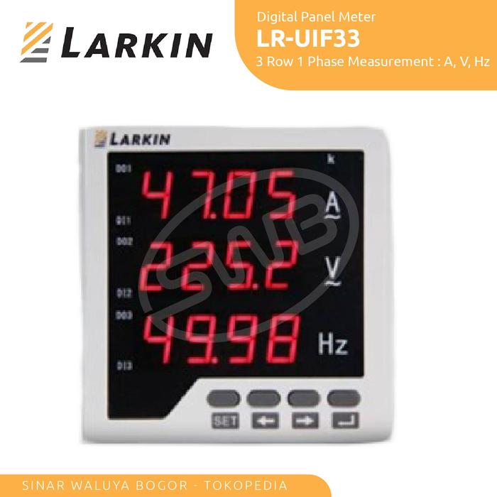 Jual LR-UIF33 Digital Panel Meter LARKIN - 3 ROW 1 PHASE Amper, Volt, & Hz - Jakarta Pusat ...