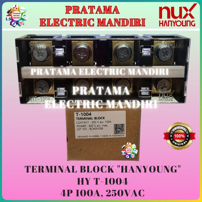 Jual HANYOUNG NUX TERMINAL BLOCK BLOK HYT-1004 HY T-1004 T1004 4P 100A 250V - Jakarta Barat ...
