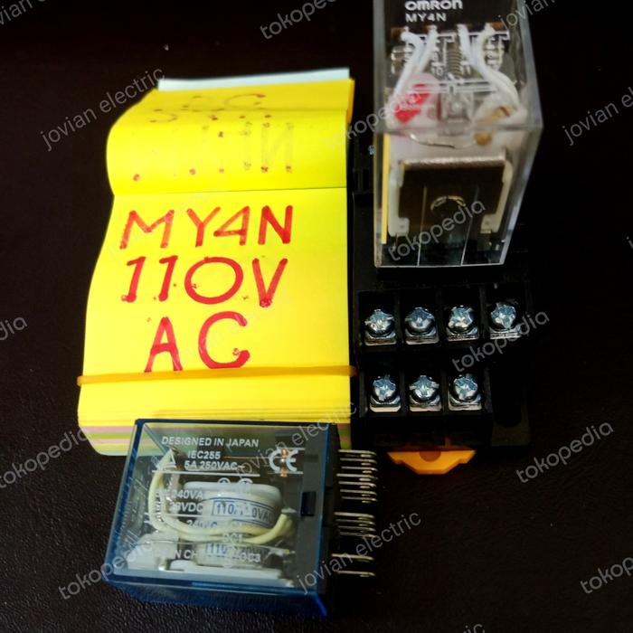 Jual set relay Omron my4n/my4 110vac/110 v plus soket - Kota Tangerang ...