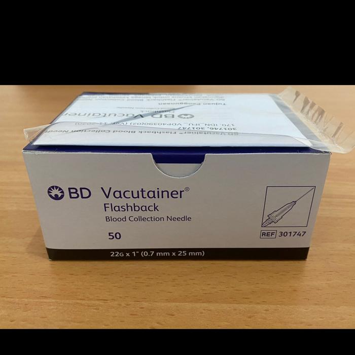 Jual VACUTAINER FLASHBACK BLOOD COLLECTION NEEDLE 22G - Kota Surabaya ...