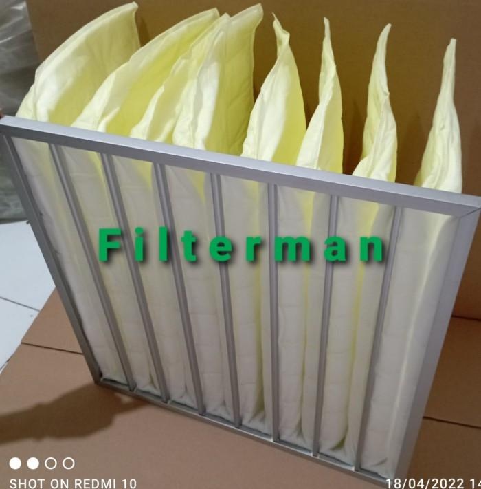 Jual Saringan Udara AHU HVAC FCU Air Filter Bag Pocket 90-95% F8 MERV ...