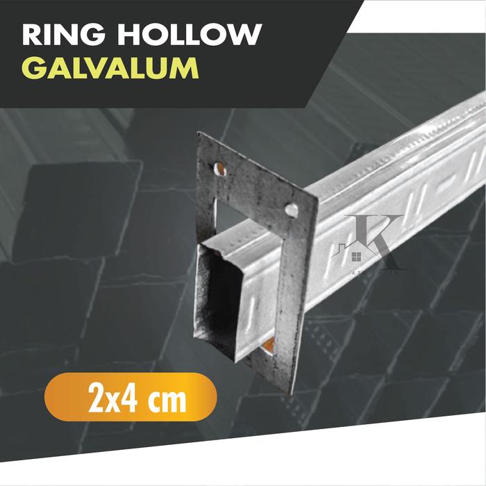 Jual Ring Hollow 2x4 / Plat Hollow Galvalum / Plat Holo / Klem Hollow ...