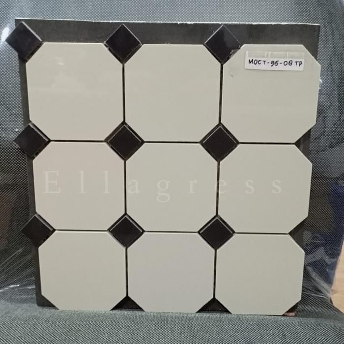 Jual Mosaik Octagon Ellagress Keramik Lantai Dinding Backsplash - Ivory ...