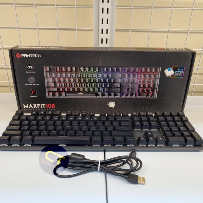 Jual FANTECH MAXFIT 108 RGB Mechanical Keyboard Gaming Blue Switch ...