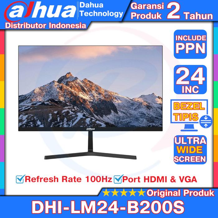 Jual Monitor LED 24 Inch Dahua LM24-B200S Full HD Ultra Wide Bezel Tipis - Jakarta Barat - BASIC ...