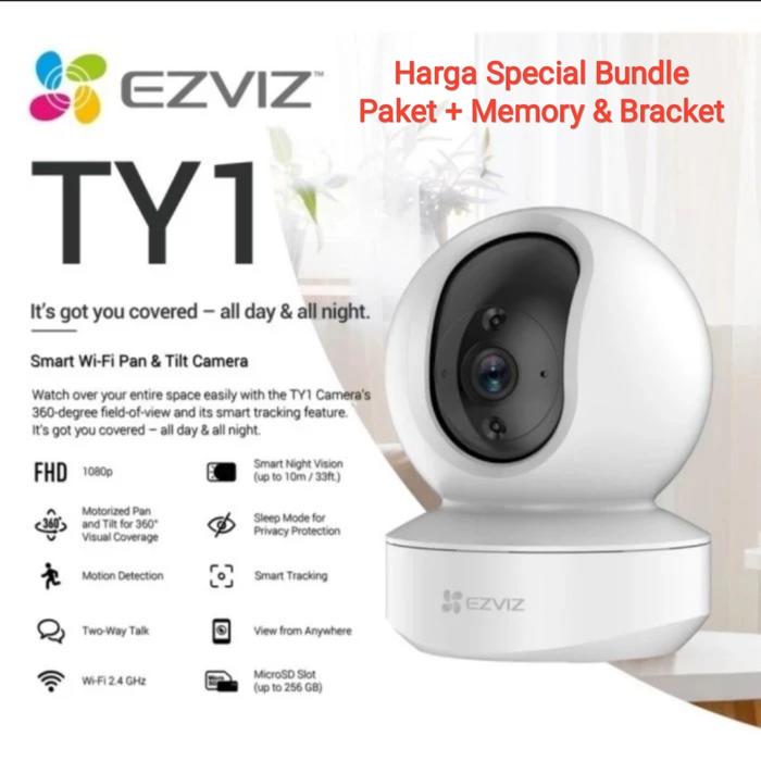 Jual Ezviz Ty1 Wifi Camera Smart Tracking Ptz 360 2mp Indoor Upgraded ...