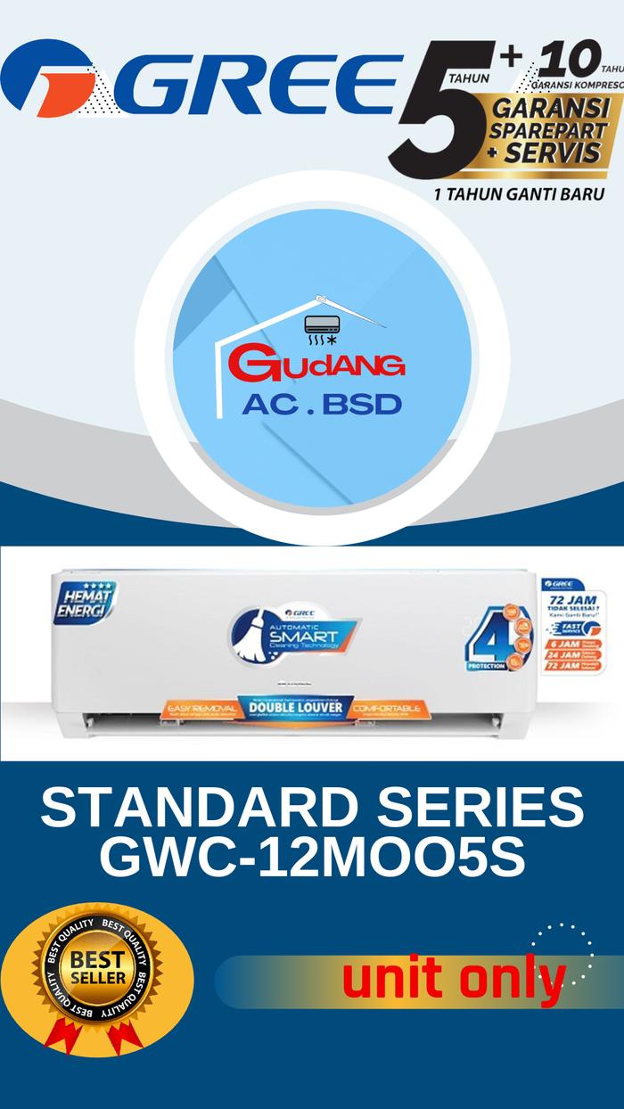Jual GREE AC STANDARD - AC 1,5PK-GWC-12MOO5A ( UNIT INDOOR & OUTDOOR ...