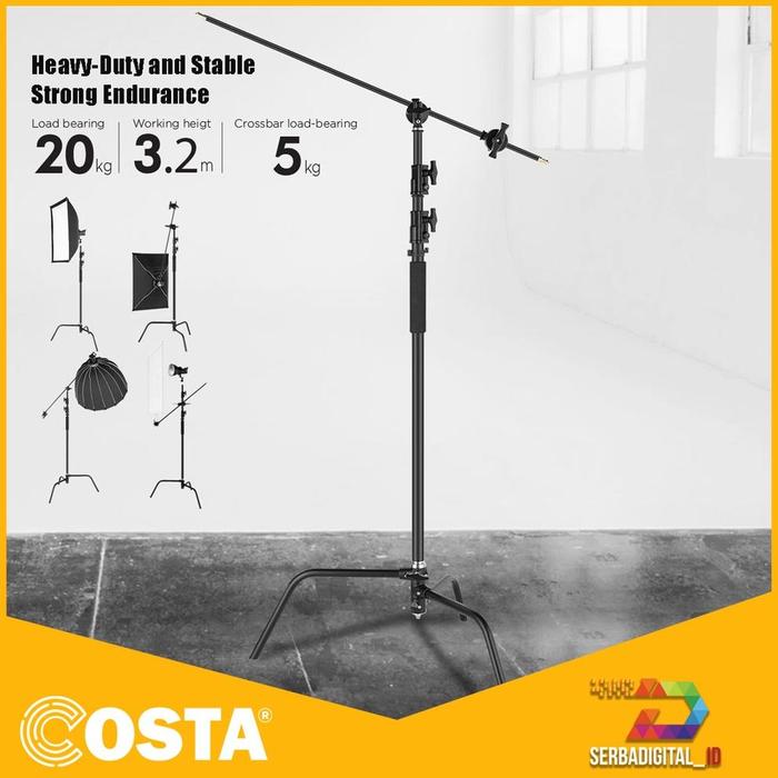 Jual COSTA CS 330 C-Stand Light Stainless Steel With Boom Arm ...