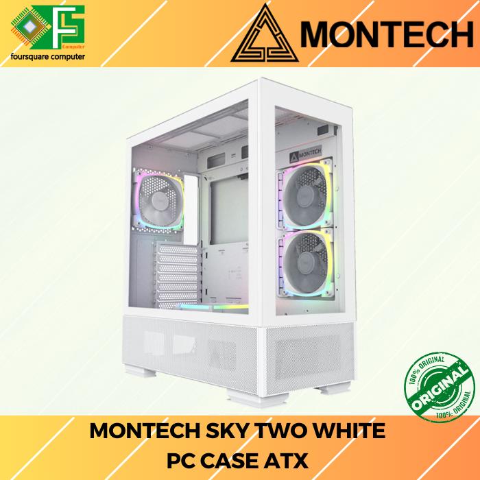 Jual Casing PC Montech Sky Two White + 4x ARGB PWM Fan | CPU Case ATX ...