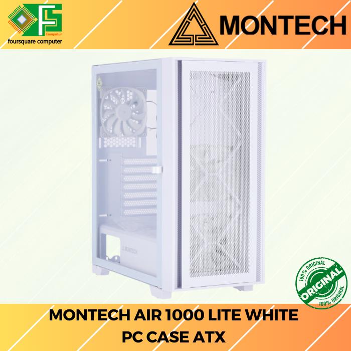 Jual Casing PC ATX Montech AIR 1000 Lite White + 3x High Airflow Fan ...